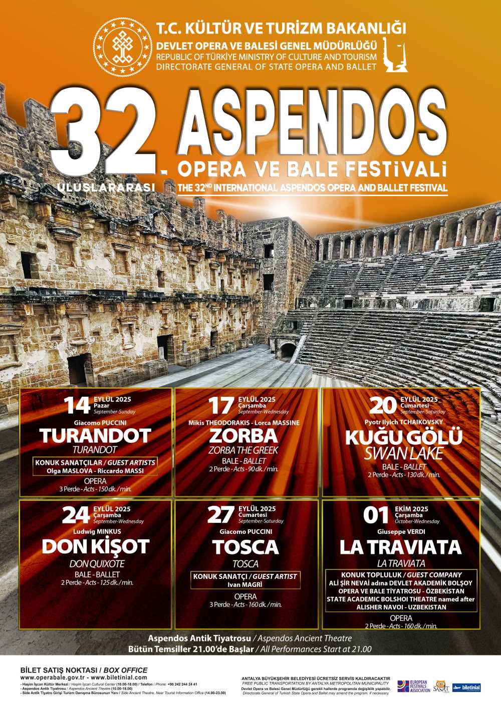 32. ULUSLARARASI ASPENDOS OPERA VE BALE FESTİVALİ | Türkiye